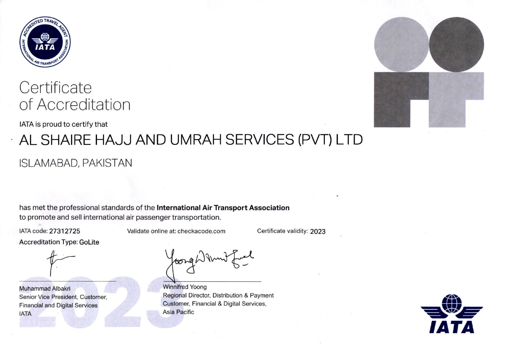 Certificates – Al Shaire Hajj & Umrah